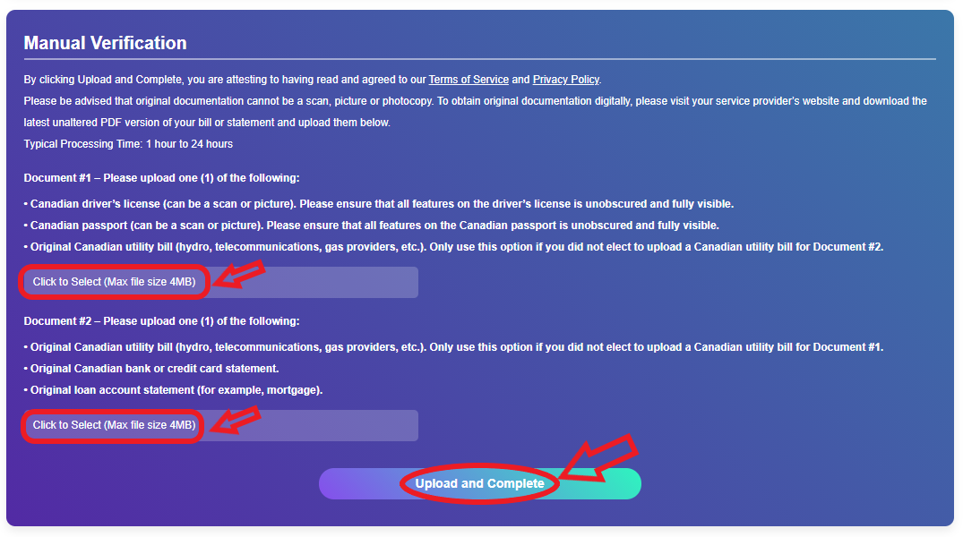 How Do I Verify My Account through Manual Verification? – VirgoCX Support